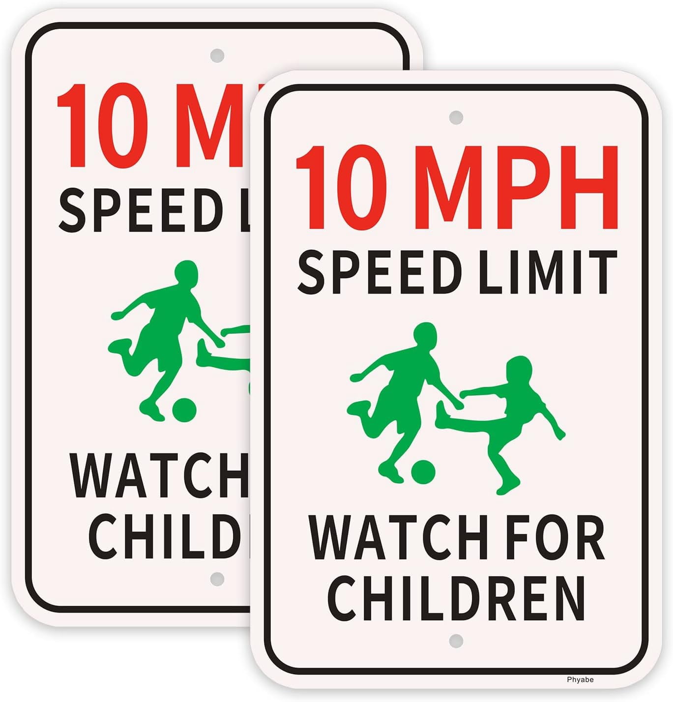 Watch for Children 10 MPH Speed Limit Sign, 12" x 16" Reflective ...