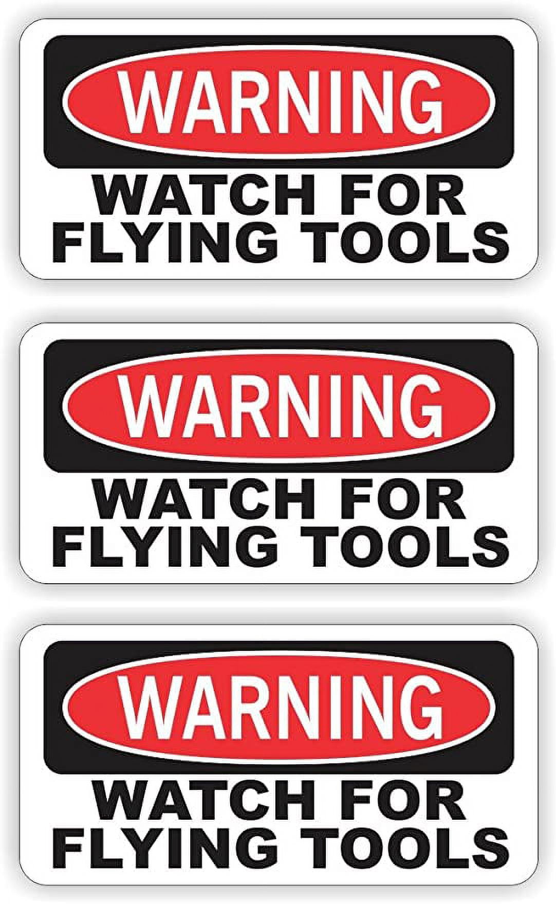 Watch for Flying Tools Hard Hat Sticker / Helmet Decal Label Lunch Tool ...
