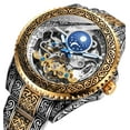 Watch for Men Carved Self-Wind Mechanical Tattoo Tourbillon Moon Phase ...