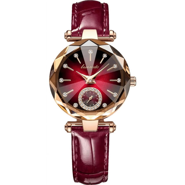 Watch for Women Round Quartz Waterproof Wristwatches Luxury Jewelry ...