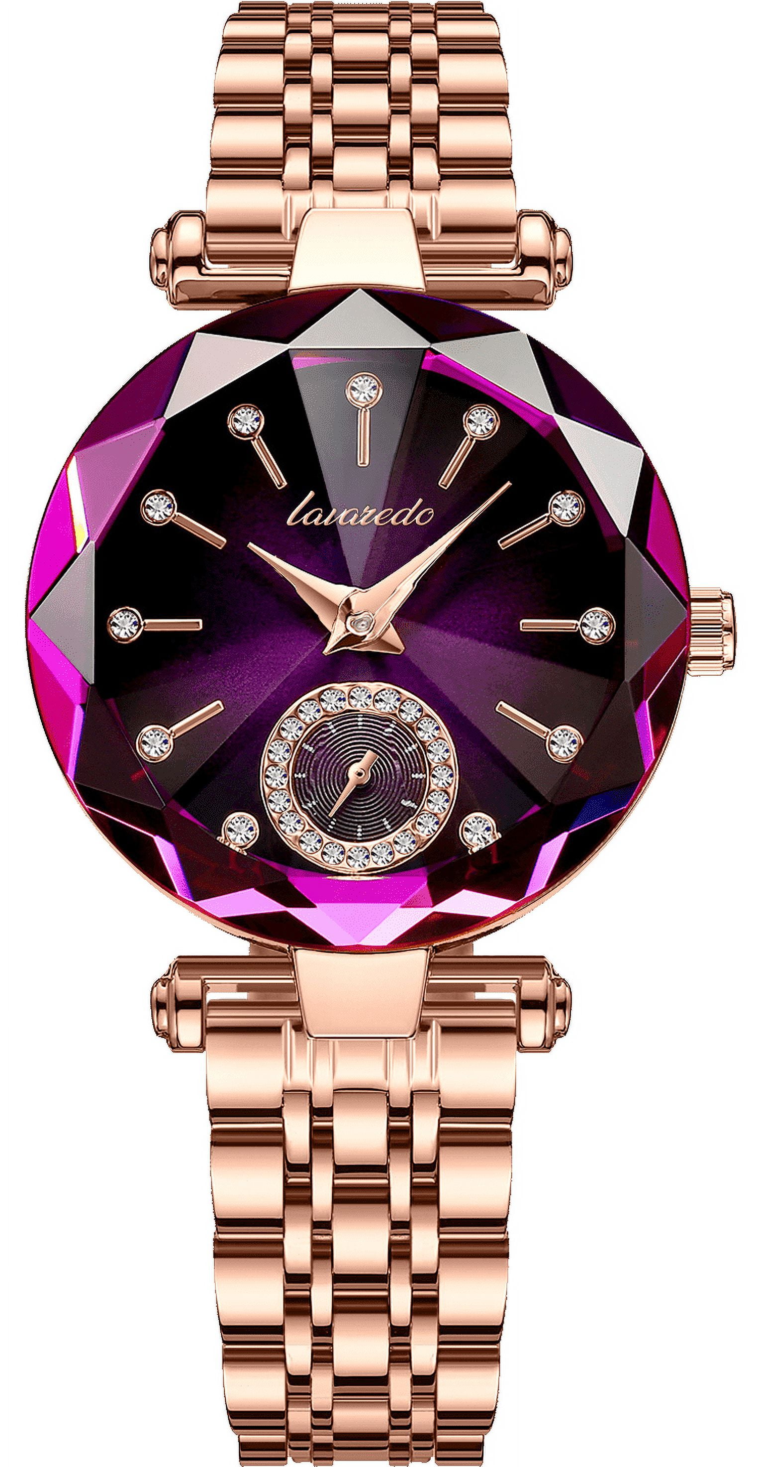 Watch for Women Round Quartz Waterproof Wristwatches Luxury Jewelry ...