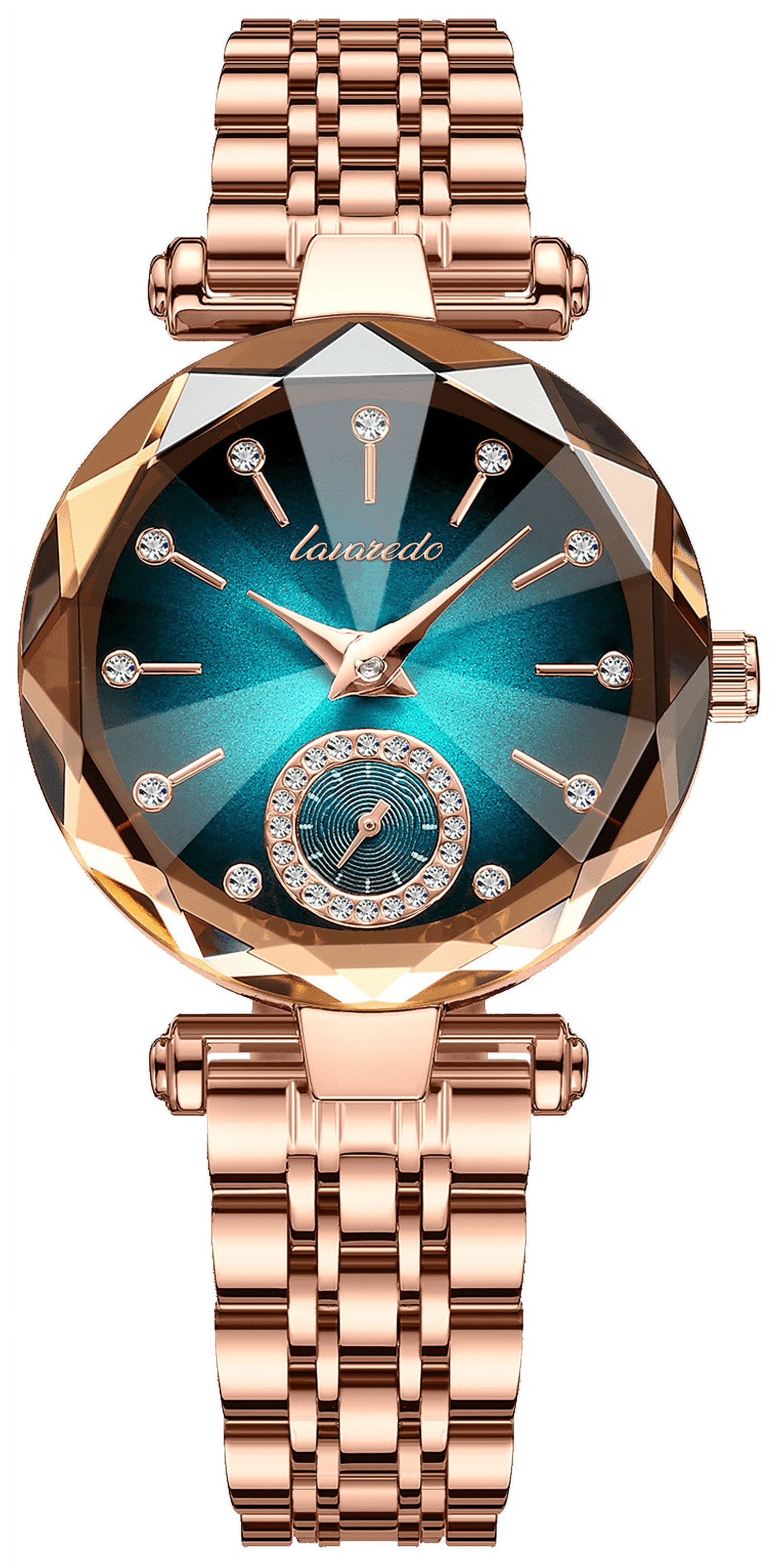 Watch for Women Round Quartz Waterproof Wristwatches Luxury Jewelry ...