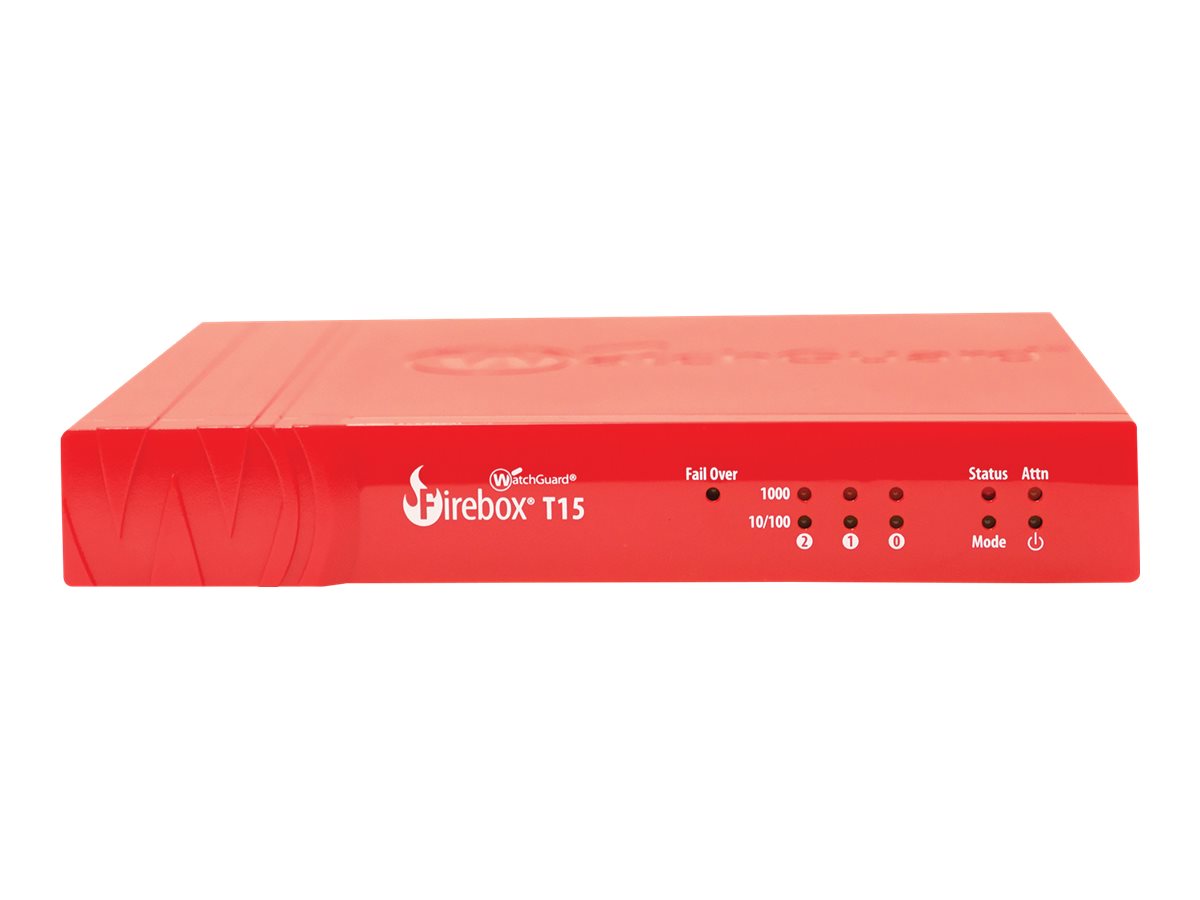 WatchGuard Firebox T15 - Security appliance - 3 ports - 1GbE - MSSP ...