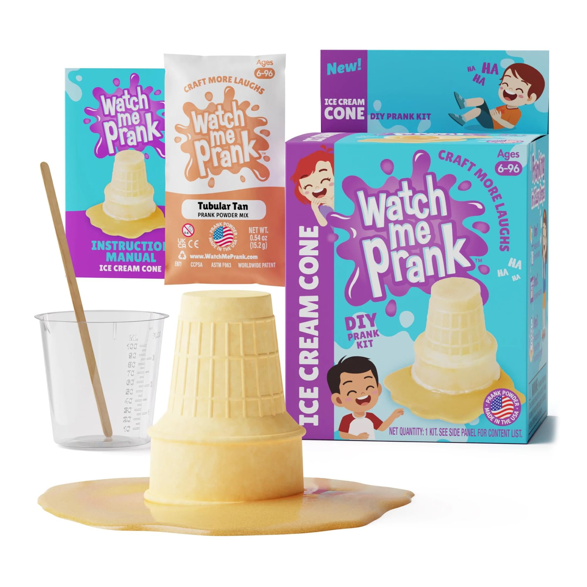 WatchMePrank DIY Ice Cream Cone Prank Kit | Pranks for Kids | Novelty ...