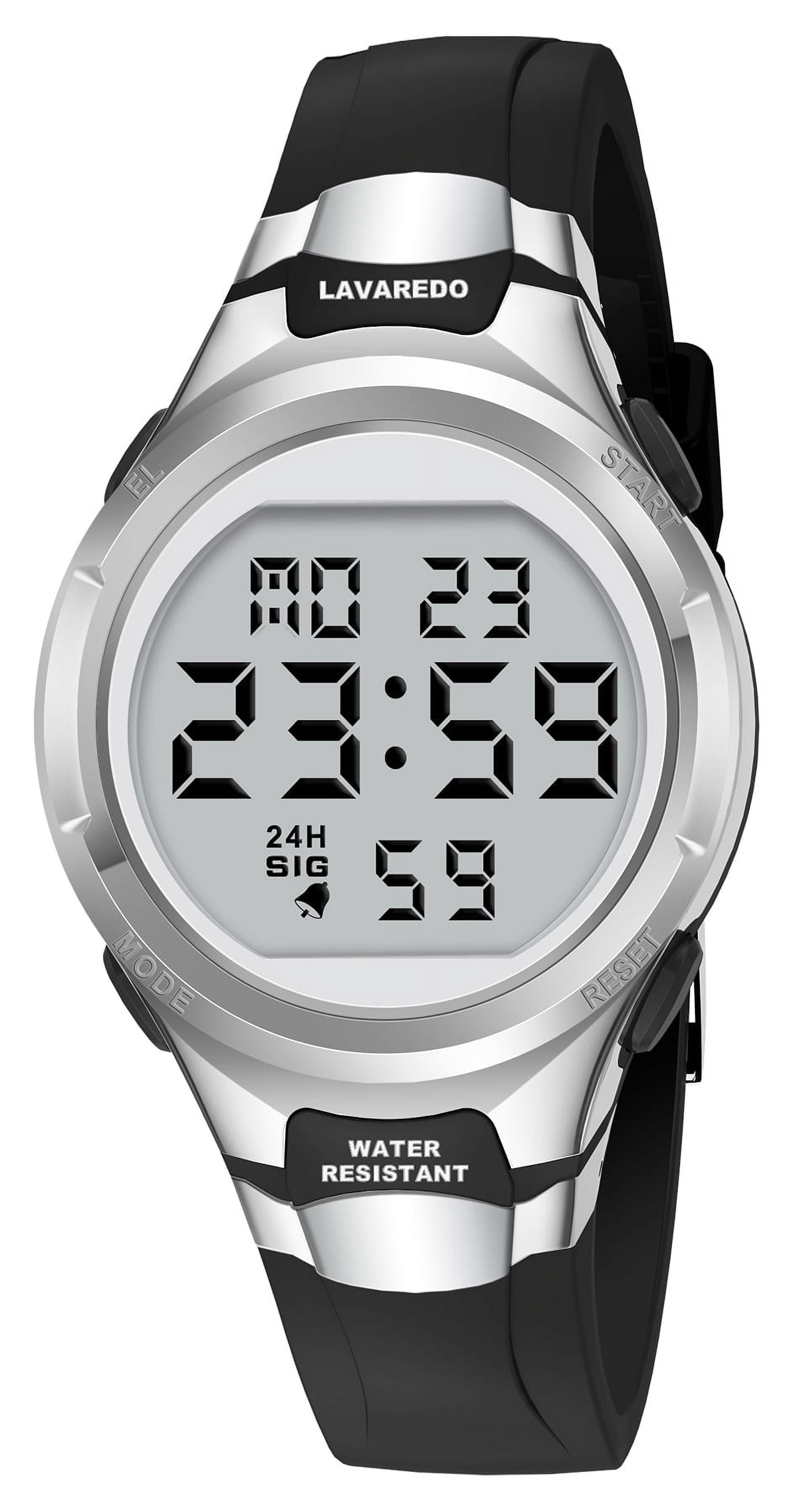 Bomieux Digital Sports Watch, Silicone Strap, Waterproof, Alarm ...