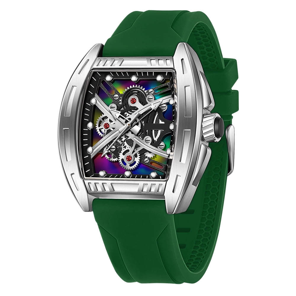 Watches for Men Relojes para Hombres White Wristwatch with Digital ...