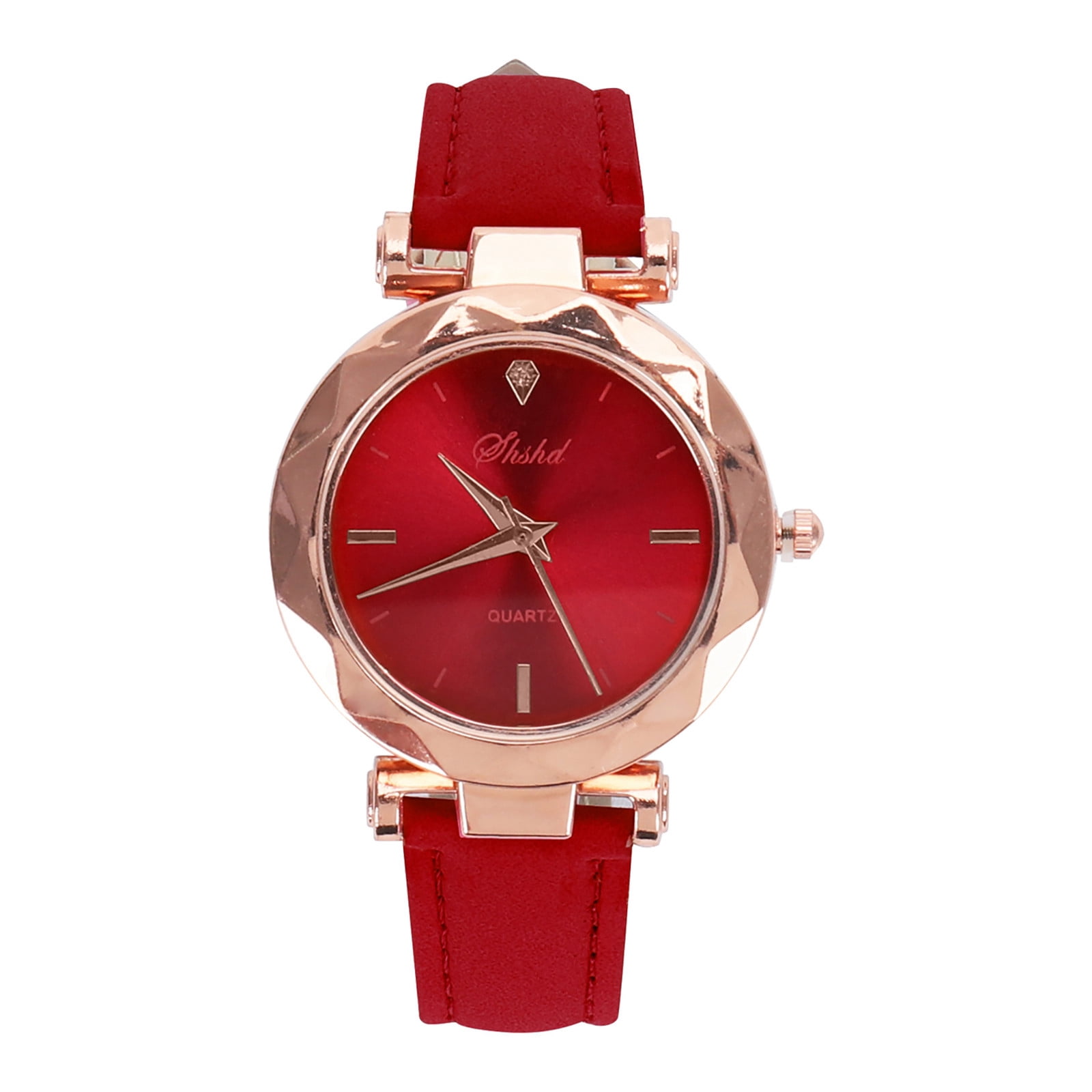 Leather Wristwatch Casual Watch Analog Women Fashion Quartz Women's ...