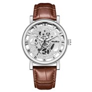 Men's Watch Vintage Mens Waterproof Date Leather Strap Sport Quartz ...