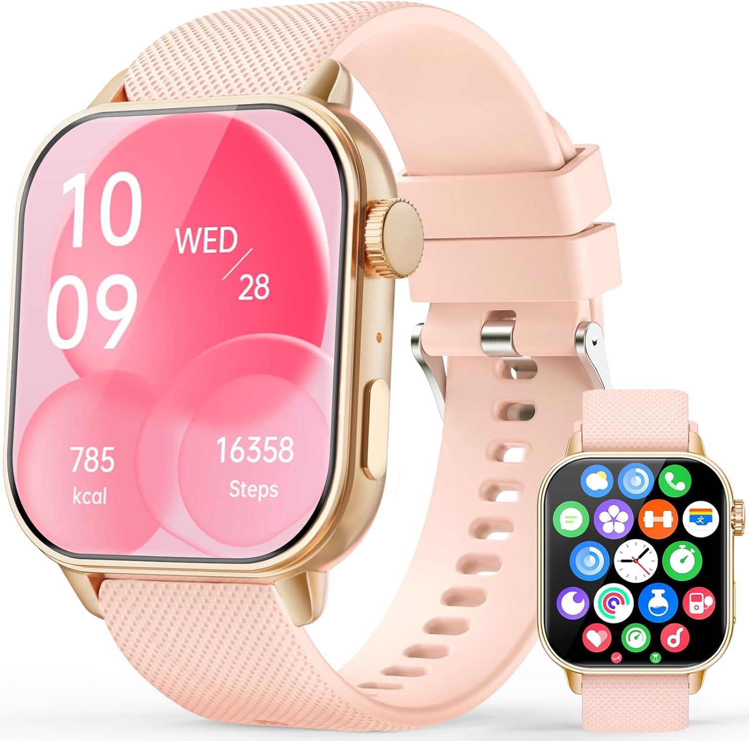 Watches for Men Women, 1.85'' AMOLED Fitness with 100+ Modes ...