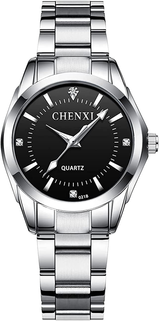 Watches for Women Analog Quartz Silver Stainless Steel Watches Luminous ...