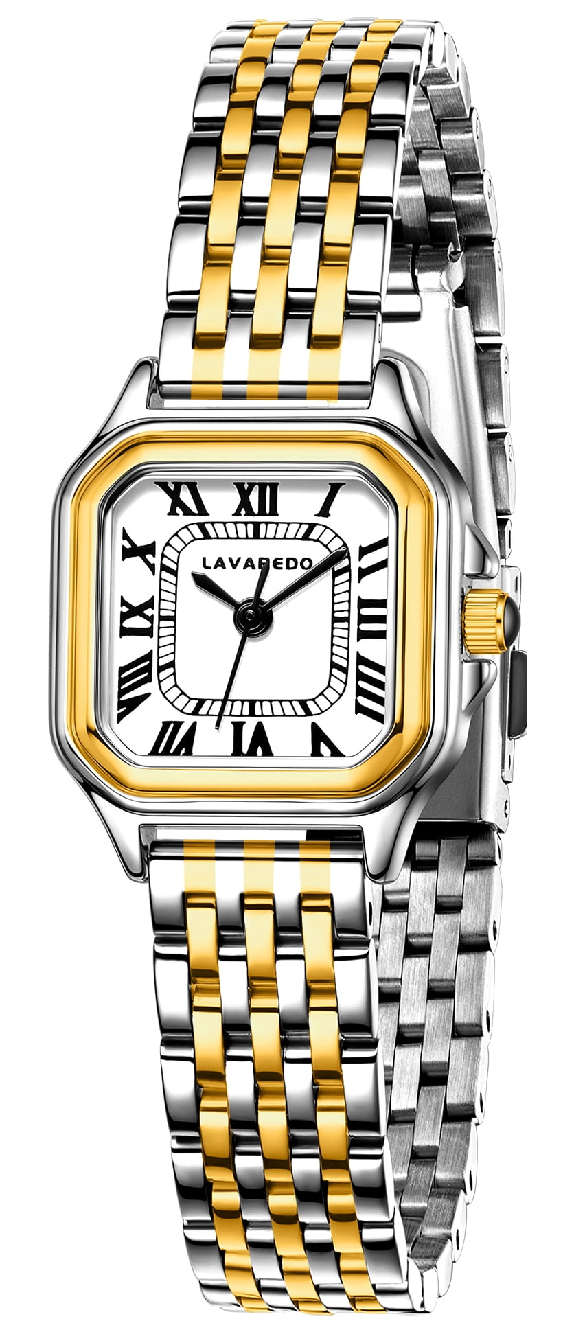 Watches for Women with Rectangular Roman Numeral Dial Stainless Steel ...
