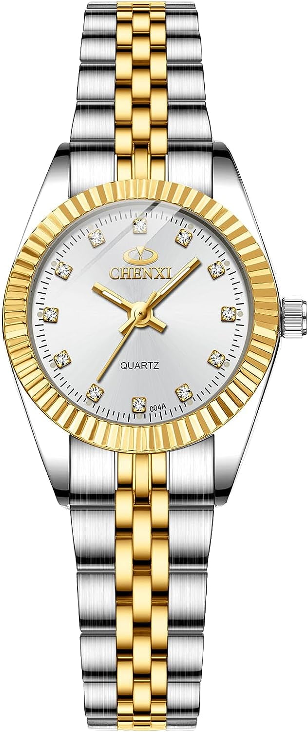 Watches for Women with Stainless Steel Strap, Quartz Analog Wrist Watch ...