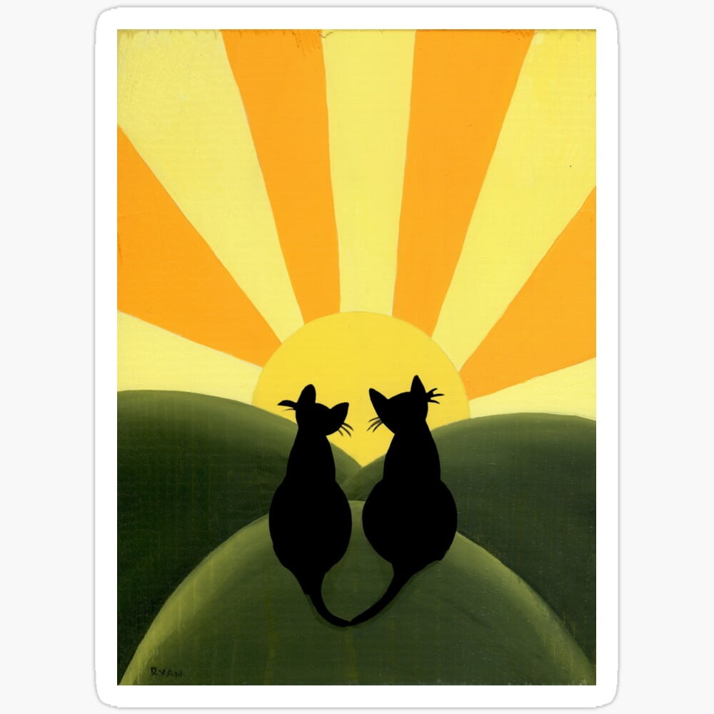 Watching The Sunrise 2 Sticker Phone Decal Water Bottle Stickers Car ...