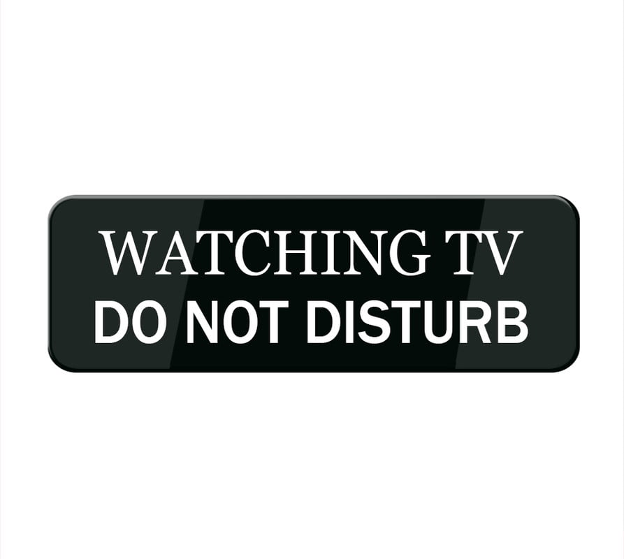 Watching Tv Do Not Disturb Sign, Self Adhesive Sign For Door Or Wall 10 ...