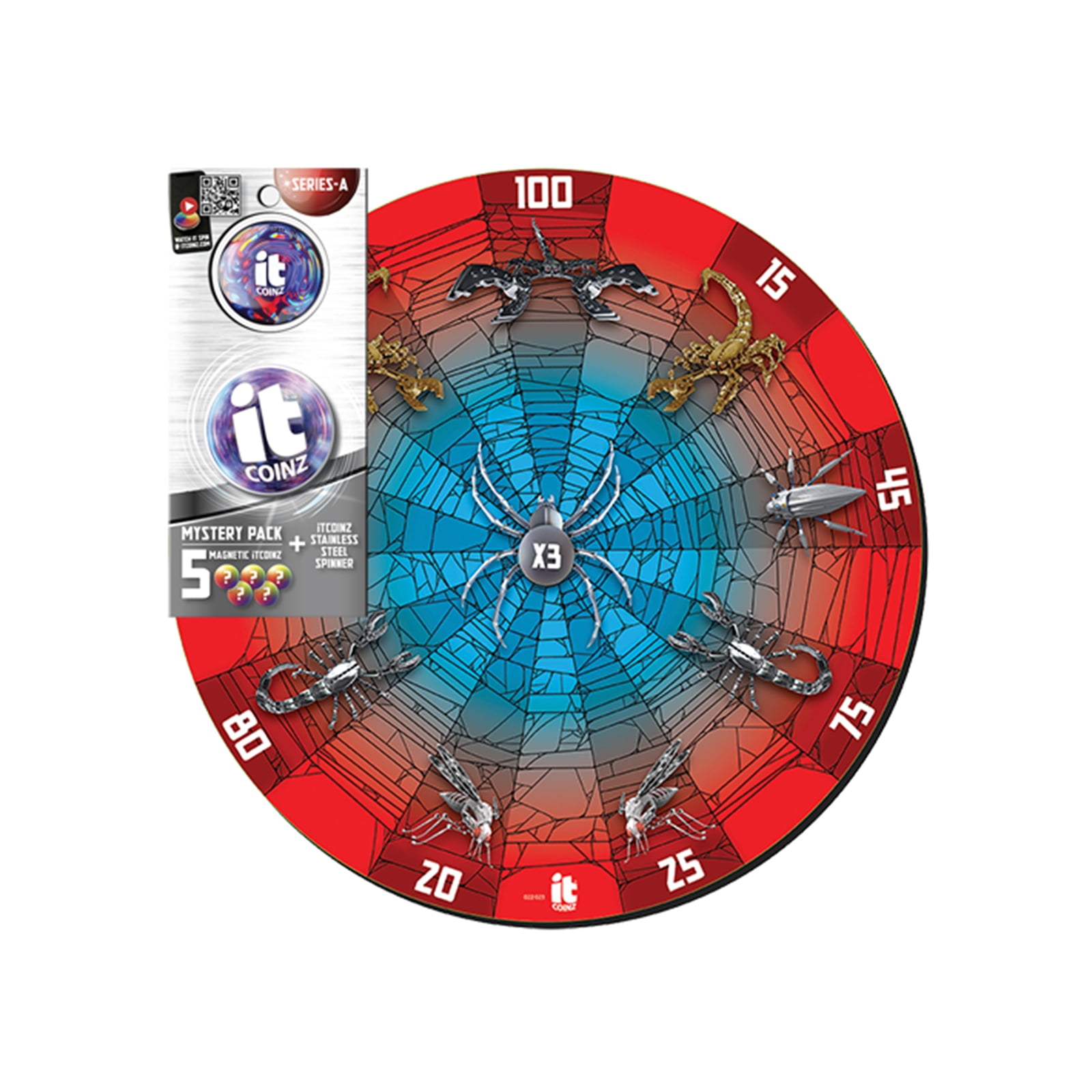 Watchitude itCoinz Spider Webs Spinner And Dart Board Set - Walmart.com