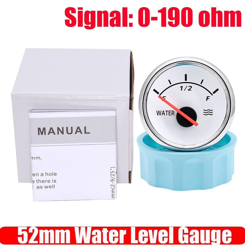Water 0-190ohm WS-2" 52mm Car 0-190 Ohm Fuel Level Gauge 240-33 Ohm ...