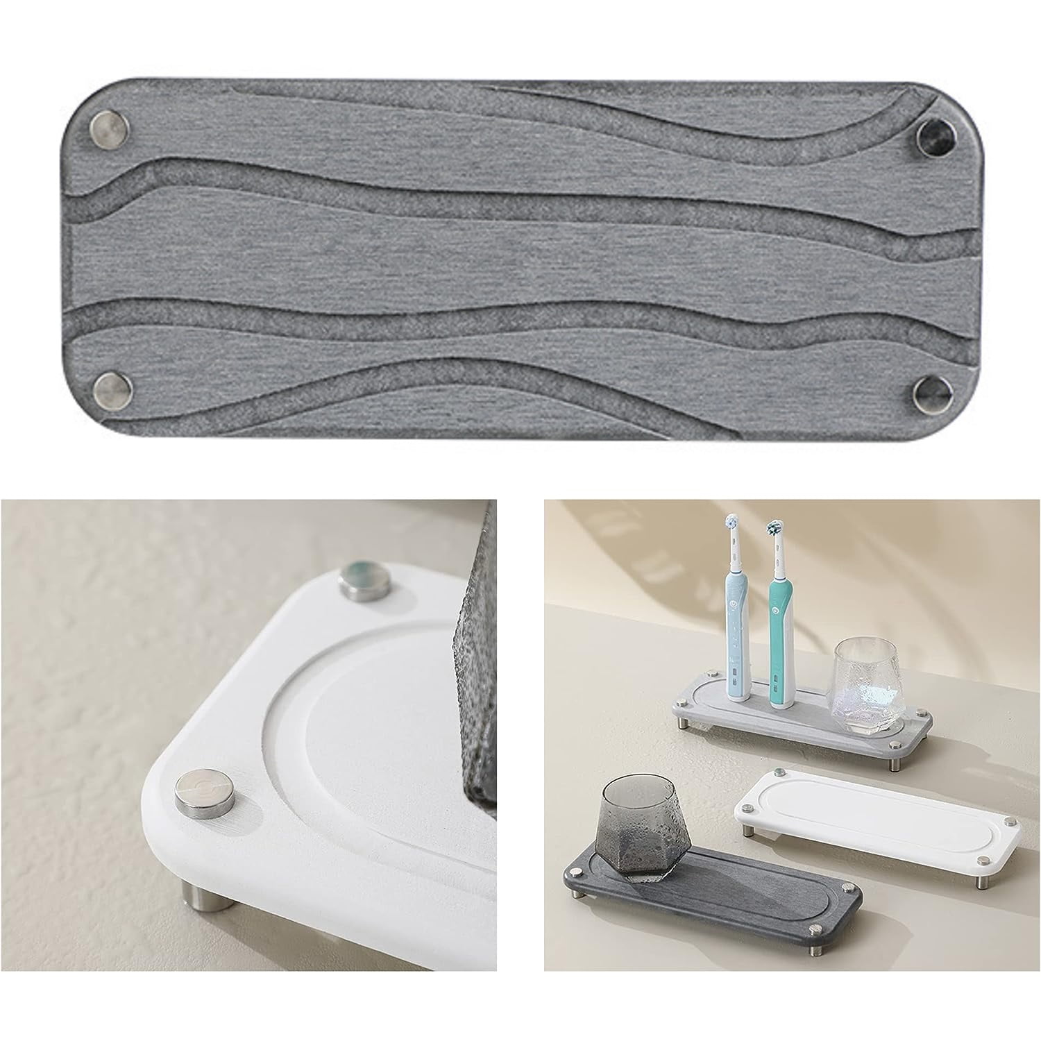 Water Absorbent Diatomite Coasters, Kitchen Sink Drying Mats Bathroom ...