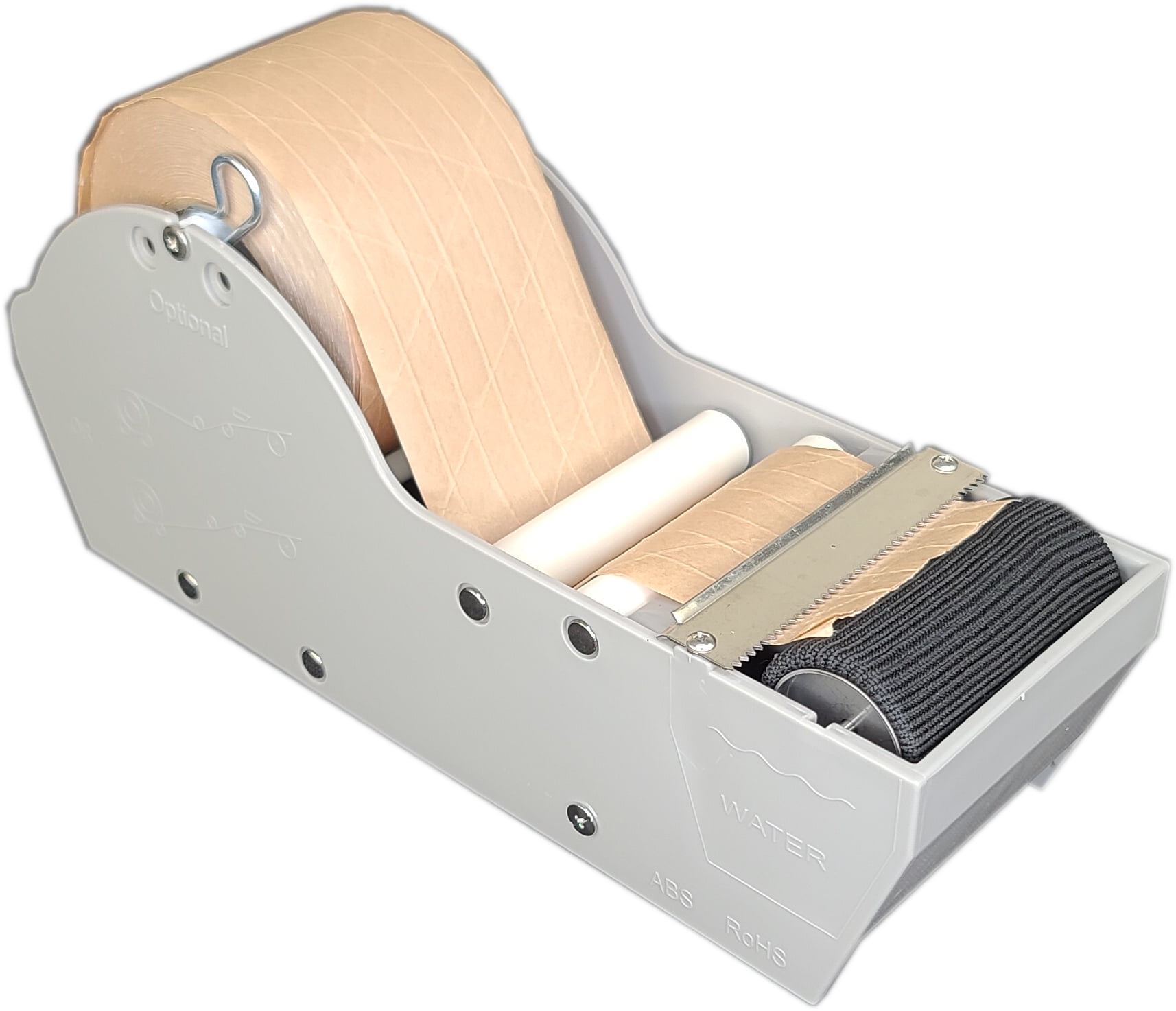 Water Activated Manual Desktop Gum Tape Dispenser Grey with Reinforced ...