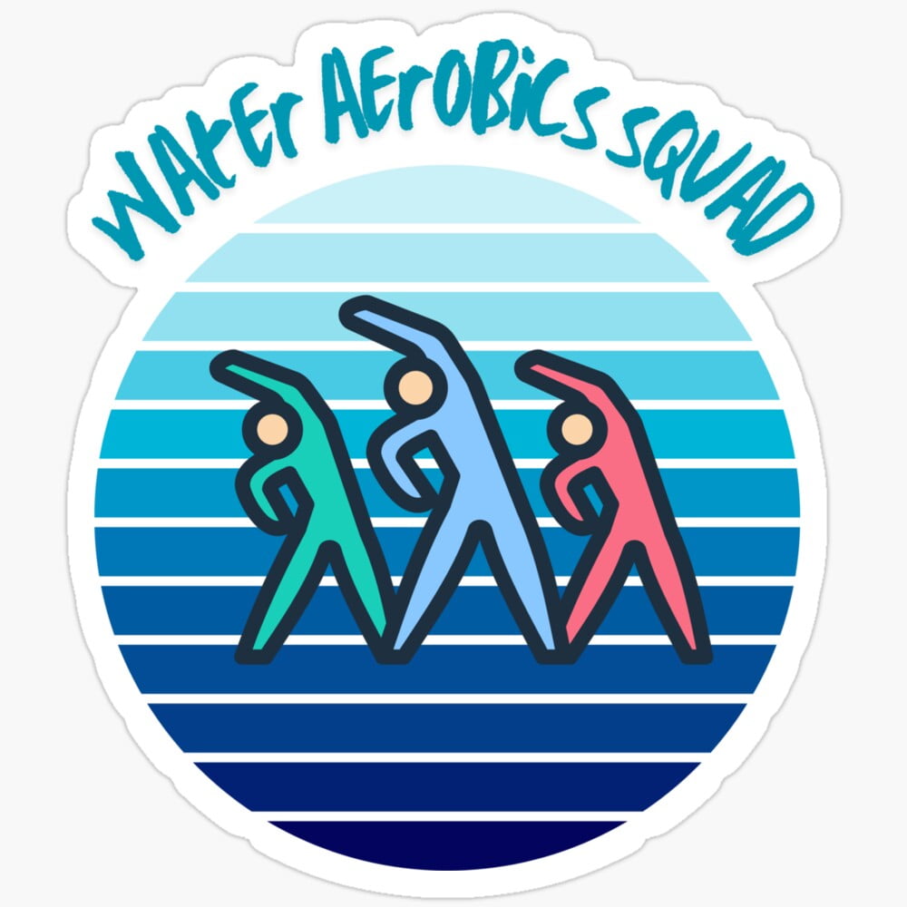 Water Aerobics Sqaud Sticker Phone Decal Water Bottle Stickers Car ...