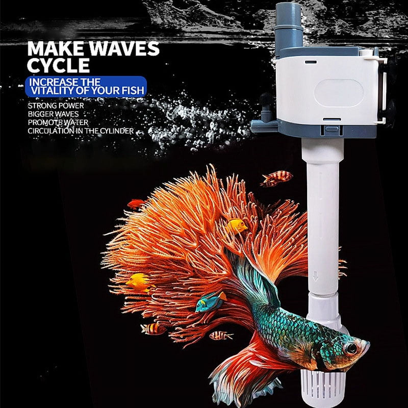 Water Air Pump Filter Submersible 3 In 1 Low Power Consumption For Fish ...