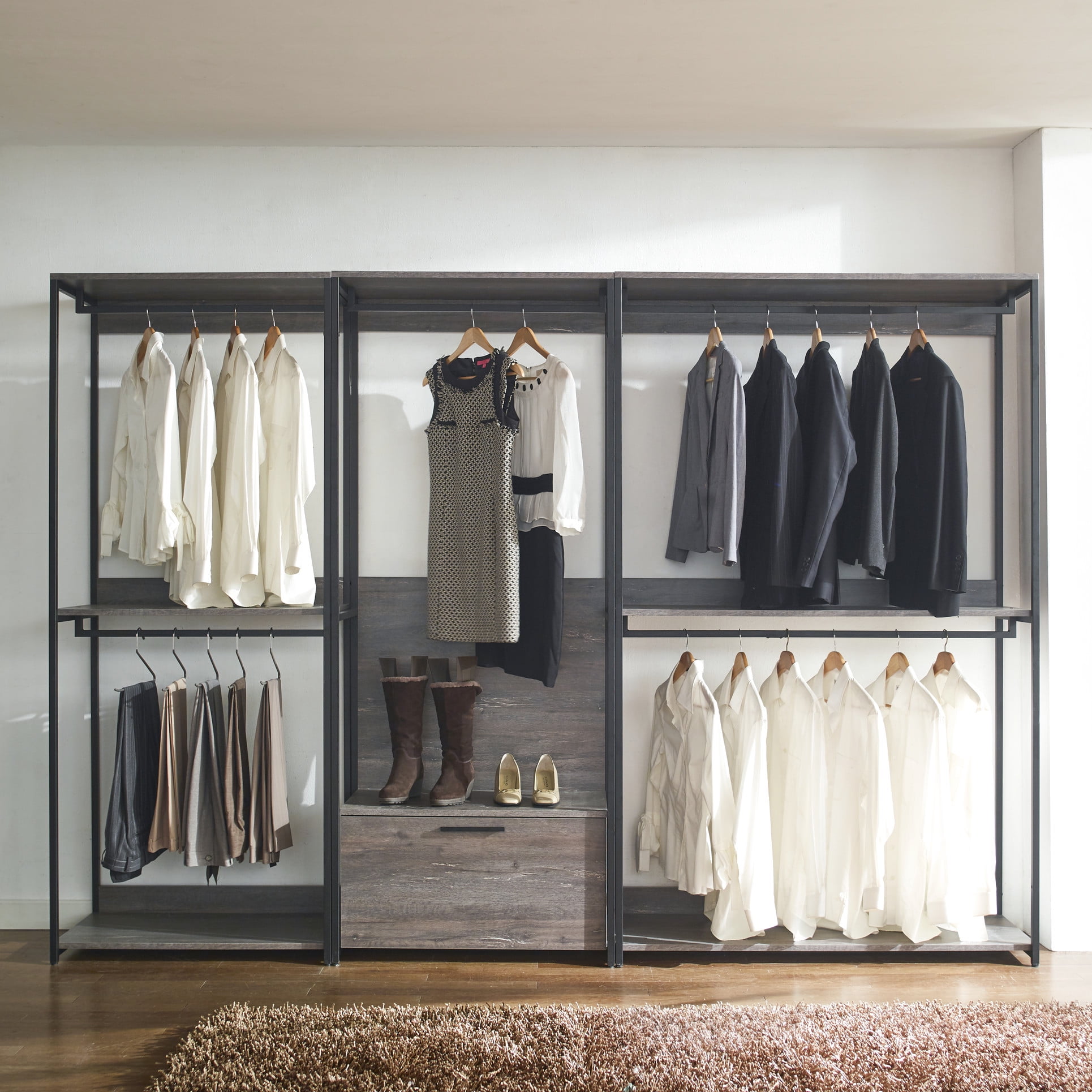 Water And Heat Walk-in Closet With Modular Design Extra Deep Storage ...