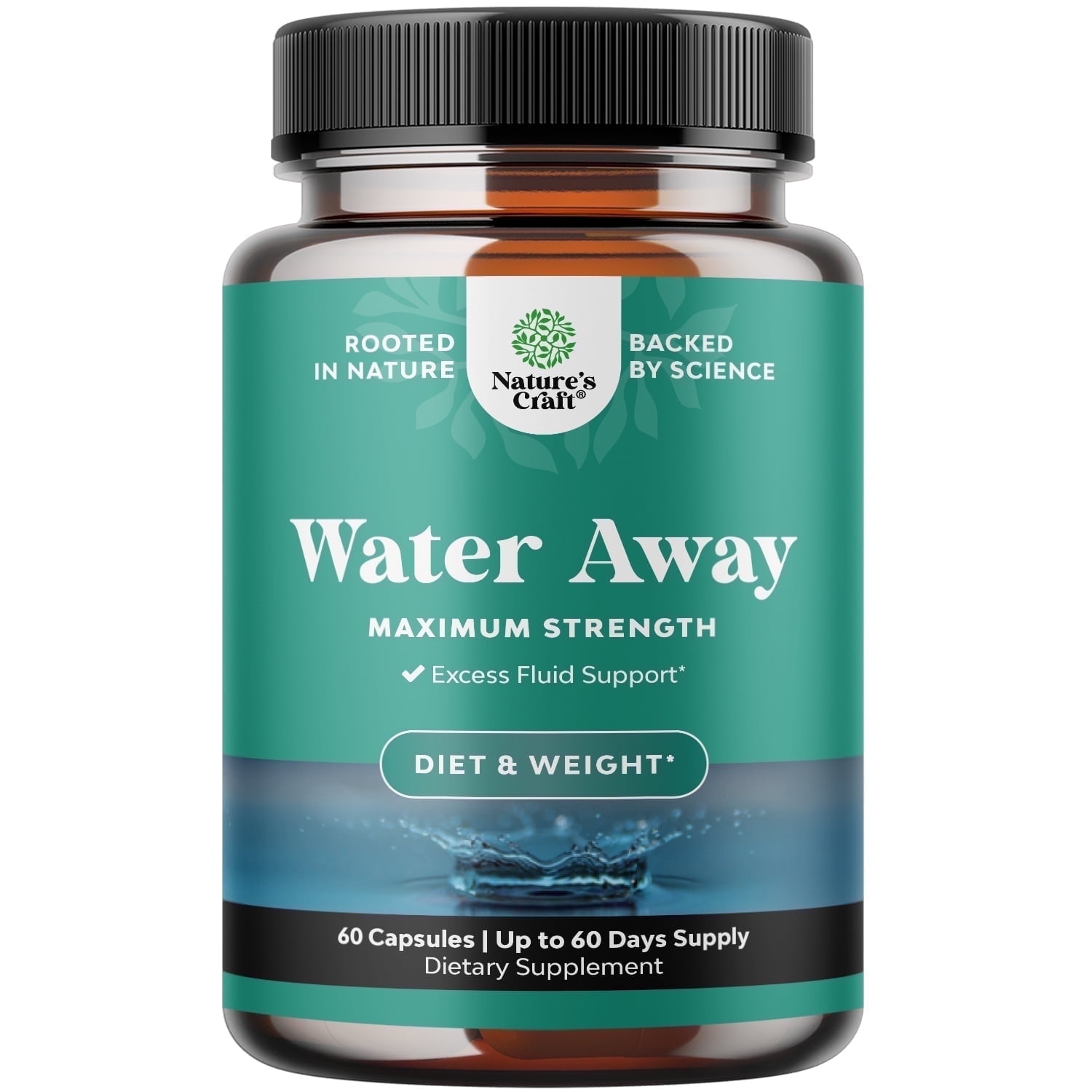 Natures Craft Water Away Herbal Diuretic Capsules with Dandelion Root ...
