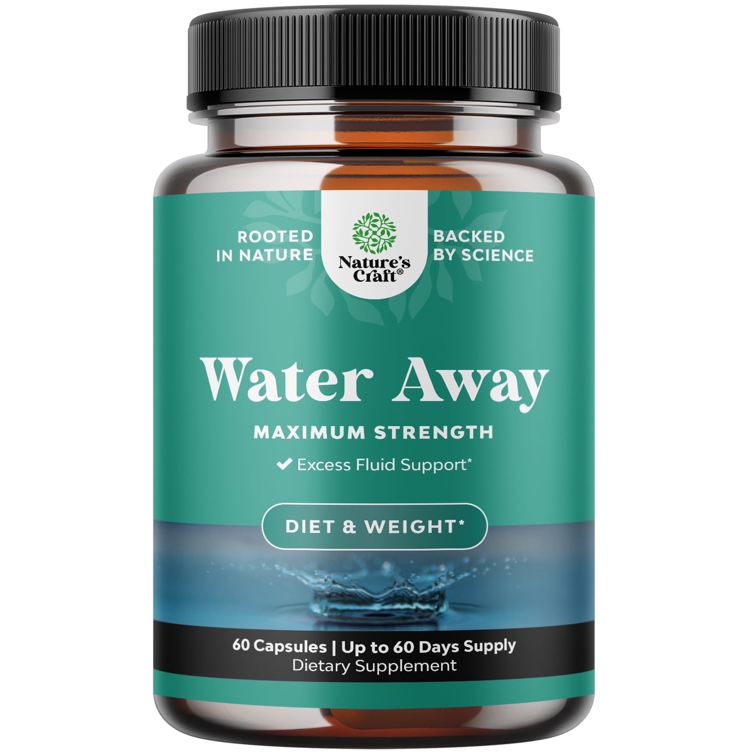 Water Away Herbal Diuretic Pills High Strength - Fluid Retention ...