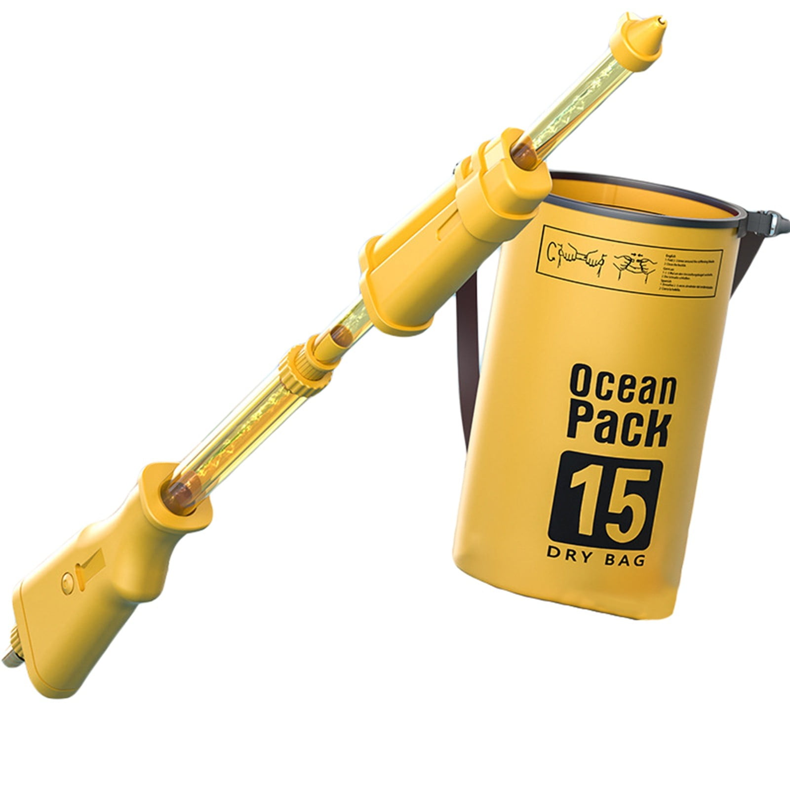 Water Backpack Cannon - 15L Capacity Pull-Out Water Blaster Toy for ...