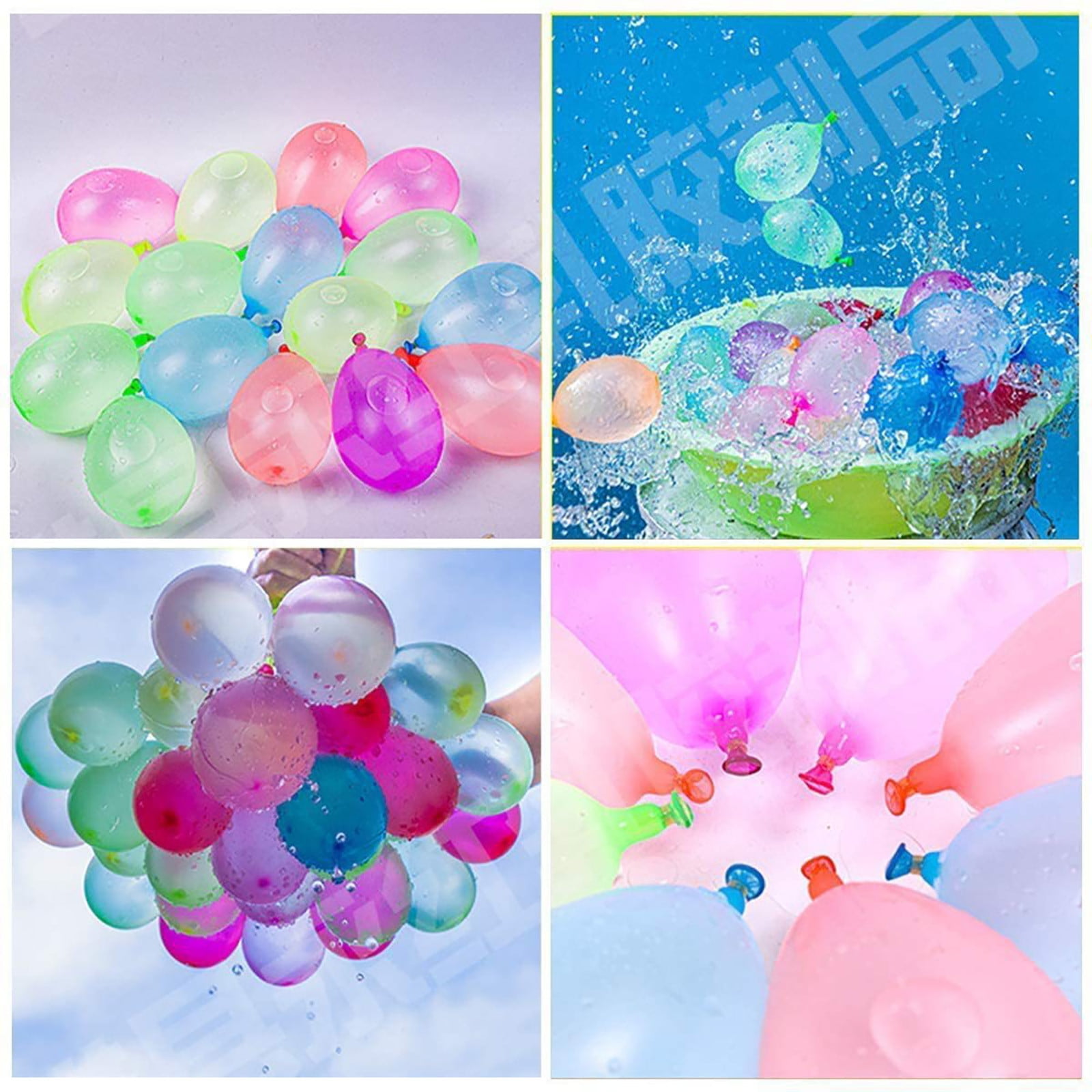Water Toys Anofty 12PCS Reusable Water Balloons,Quick Fill Self-Sealing ...