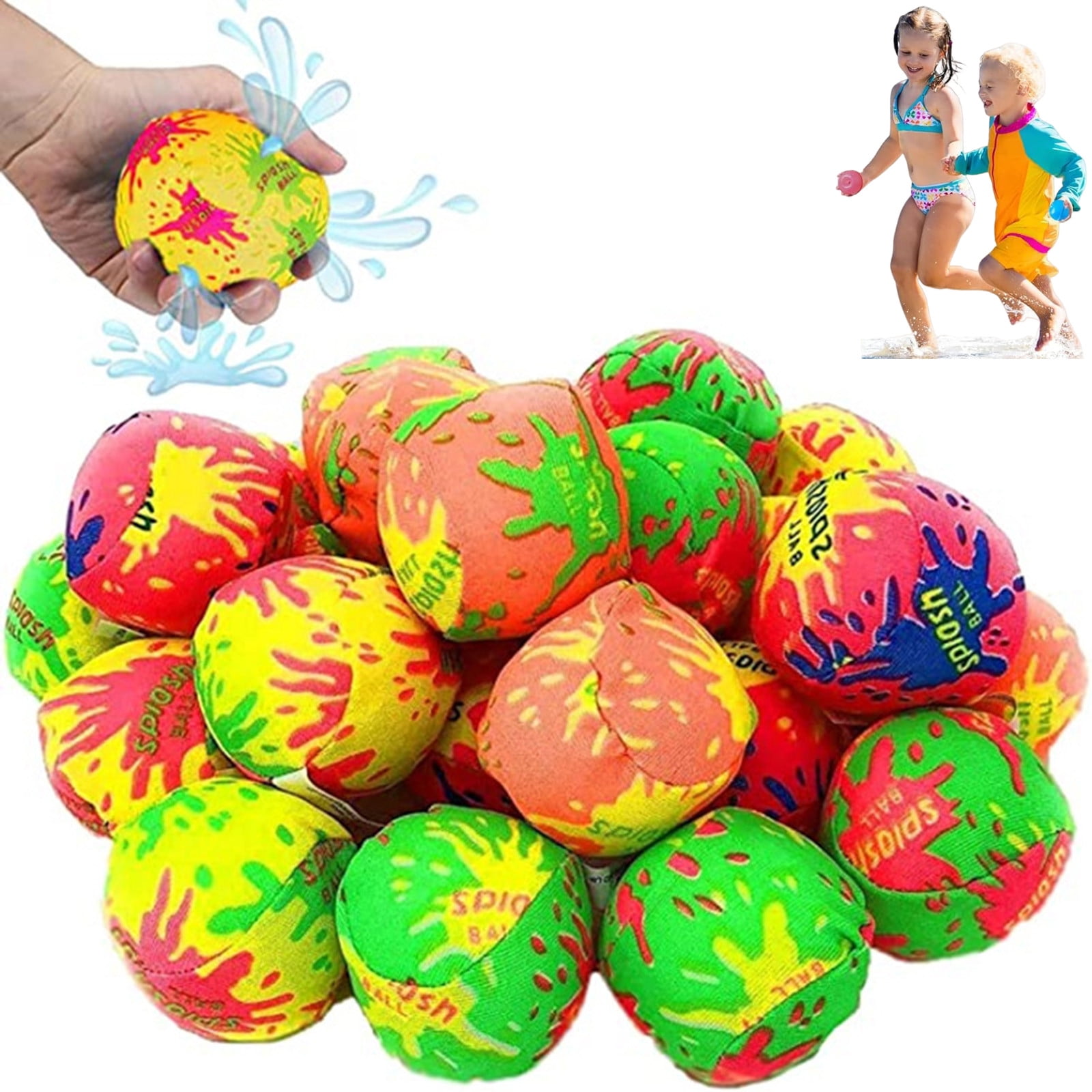 Water Balls,Quick-absorbing Reusable Water Balloons - Refillable Water ...