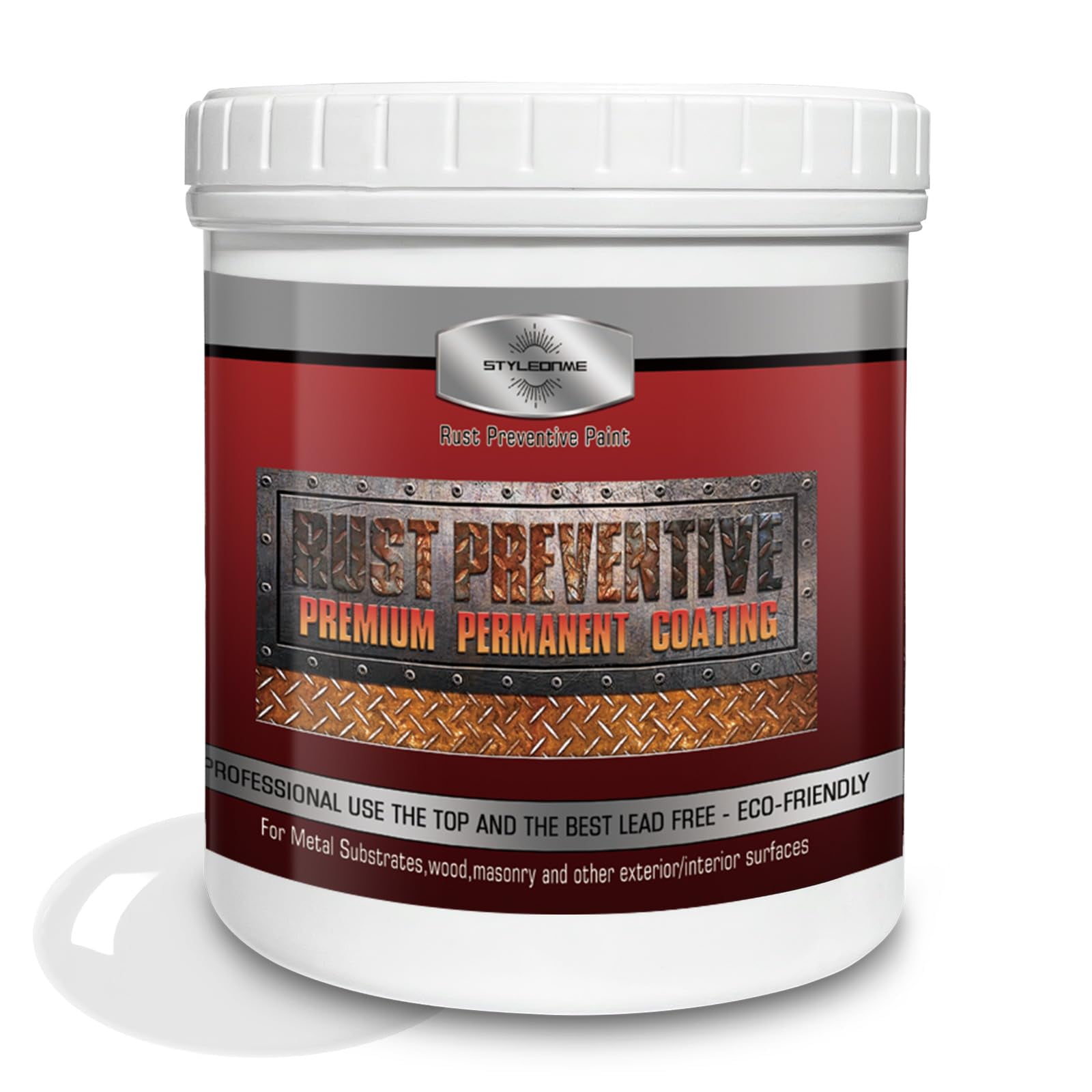 Water-Based Metallic Anti-Rust Paint, High-Gloss White 32 Fl Oz - Metal ...