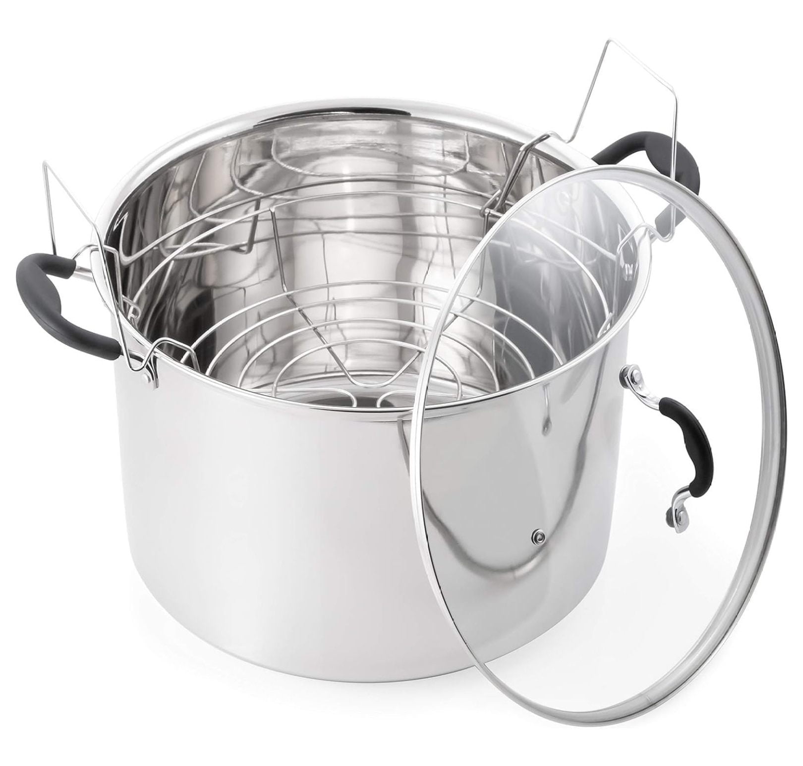 Water Bath Canner 21.5 Qt - Induction Stainless Steel Canning Pot with ...