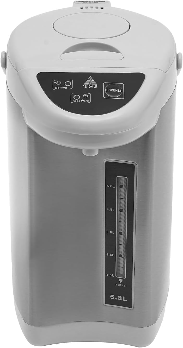 Water Boiler and Warmer, 304 Stainless Steel 110V 6L Removable Water Tank Electric Kettle for ...