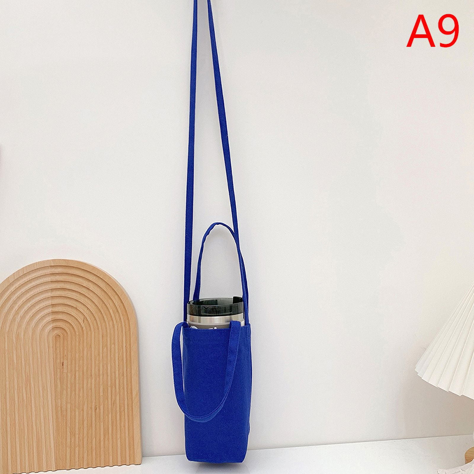 Water Bottle Bag Crossbody Simple Solid Color Cup Protector Portable ...