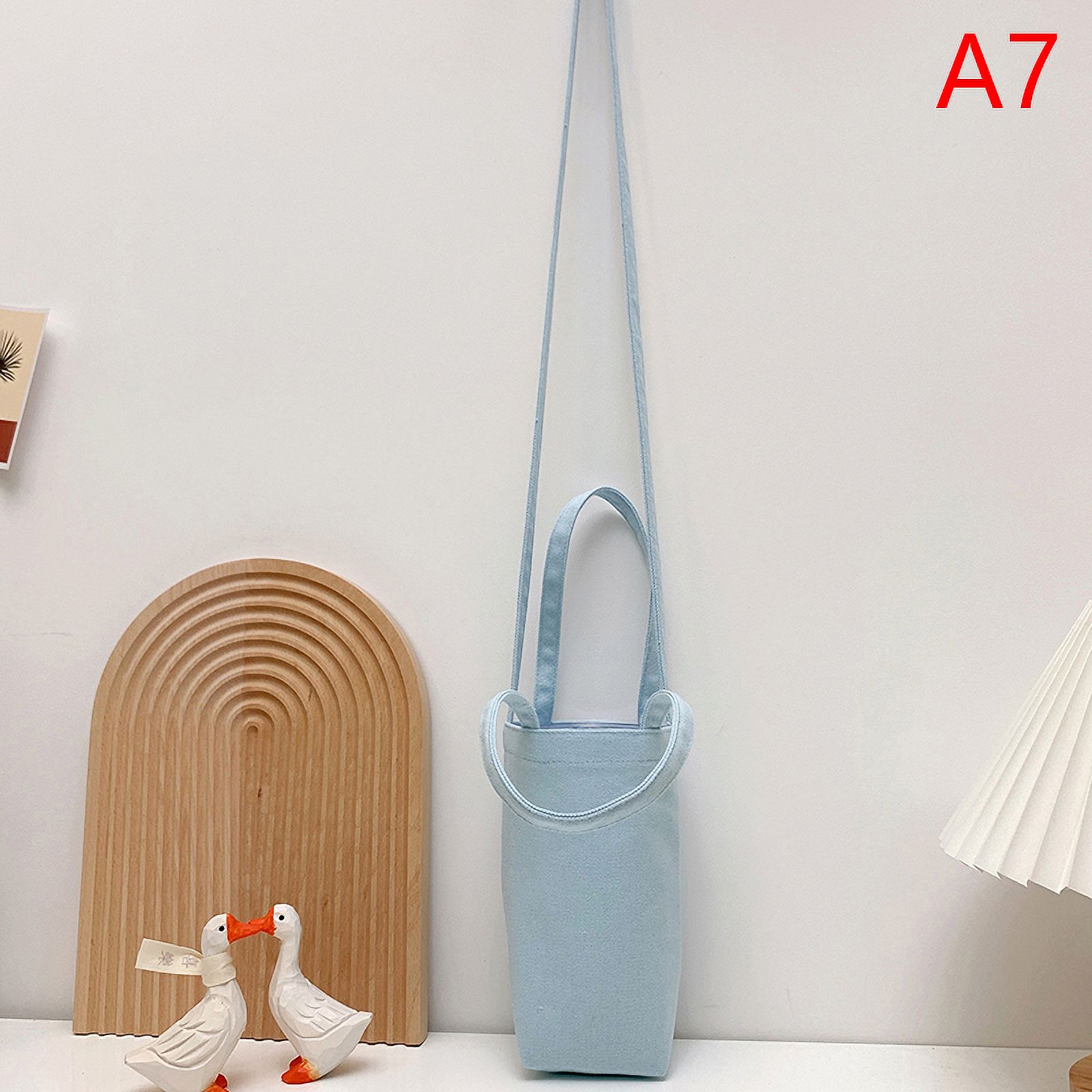 Water Bottle Bag Crossbody Simple Solid Color Cup Protector Portable ...