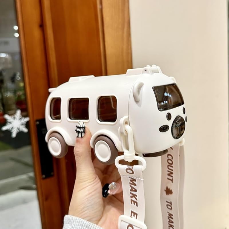 Water Bottle Bus Water Cup With Straw And Strap Break Resistant ...