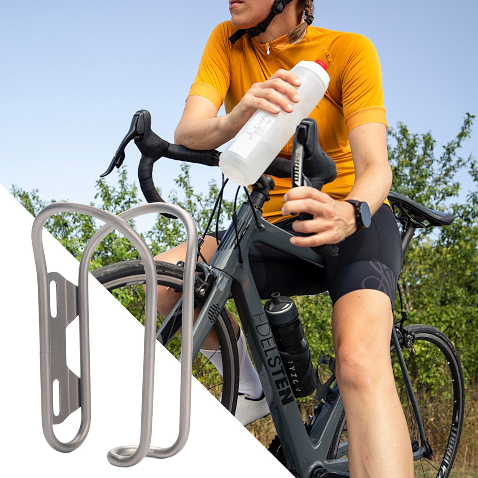 Water Bottle Cage Drink Rack Titanium Alloy Water Bottle Holder Kettle ...