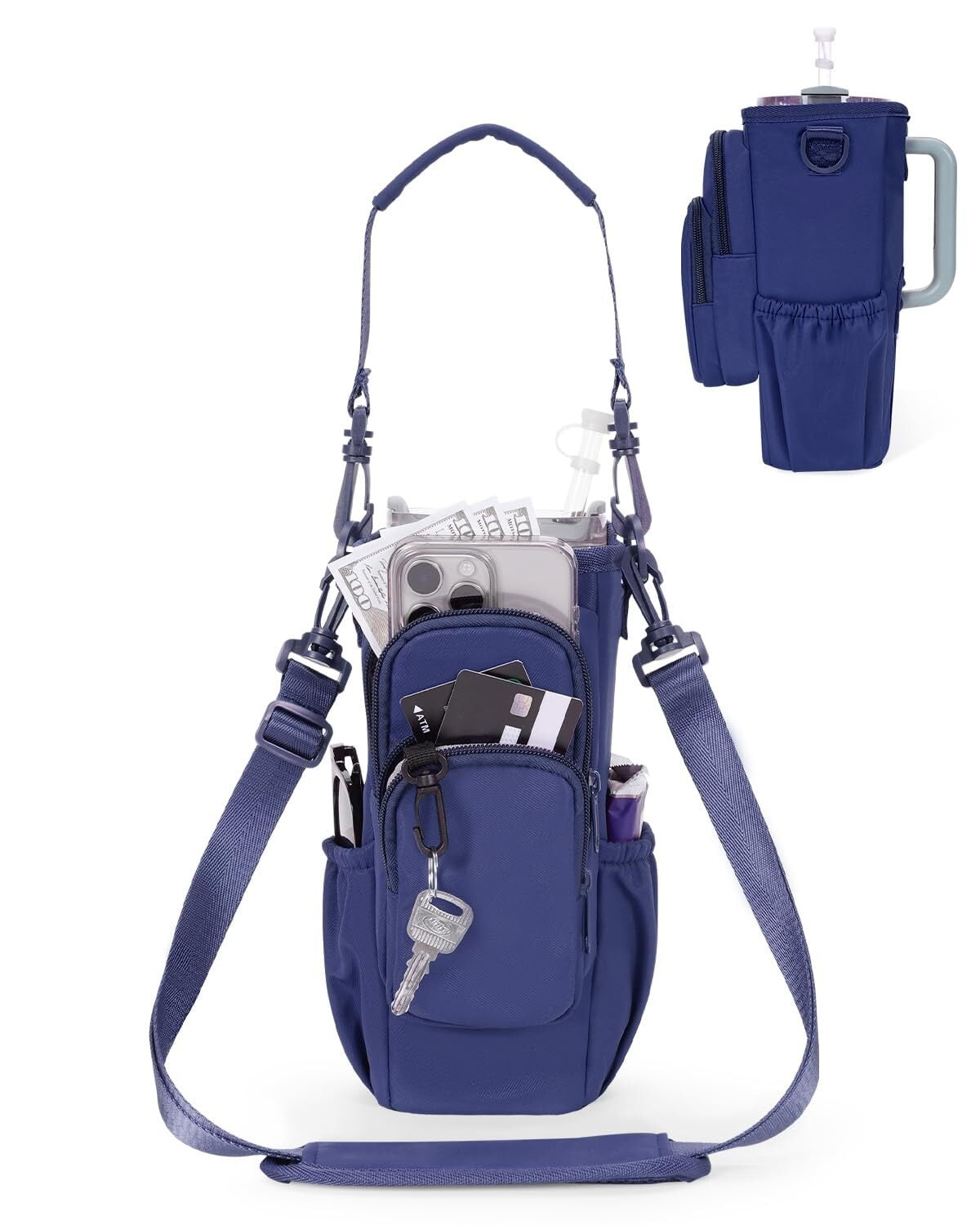 Water Bottle Carrier Bag with Phone Pocket for Stanley Brumate era 40oz ...