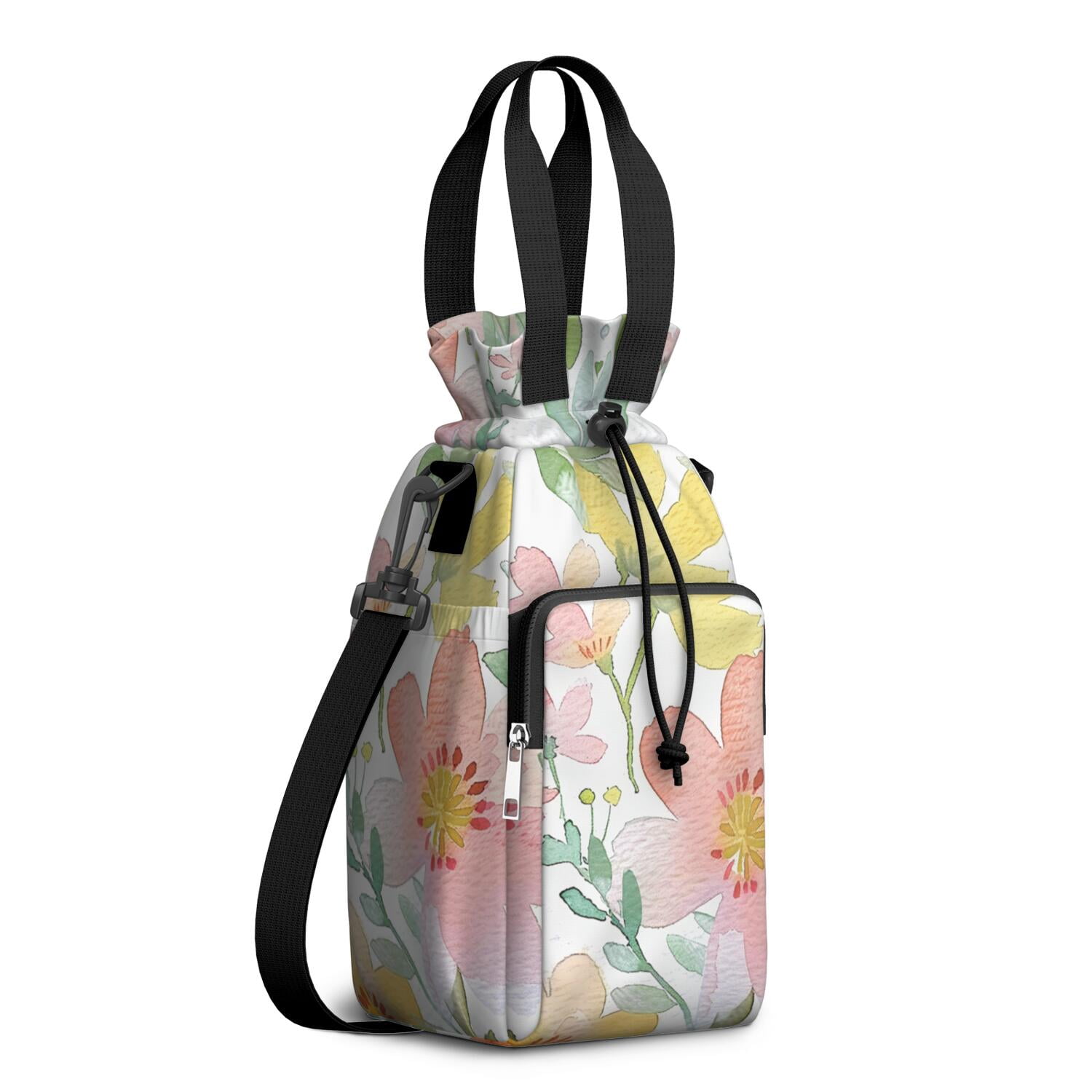Water Bottle Carrier Bag with Adjustable Strap, Lightweight Drawstring ...