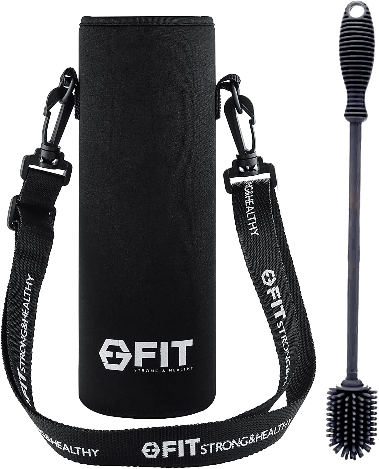 Water Bottle Carrier with Strap for 32 Oz Glass Water Bottle, plus ...