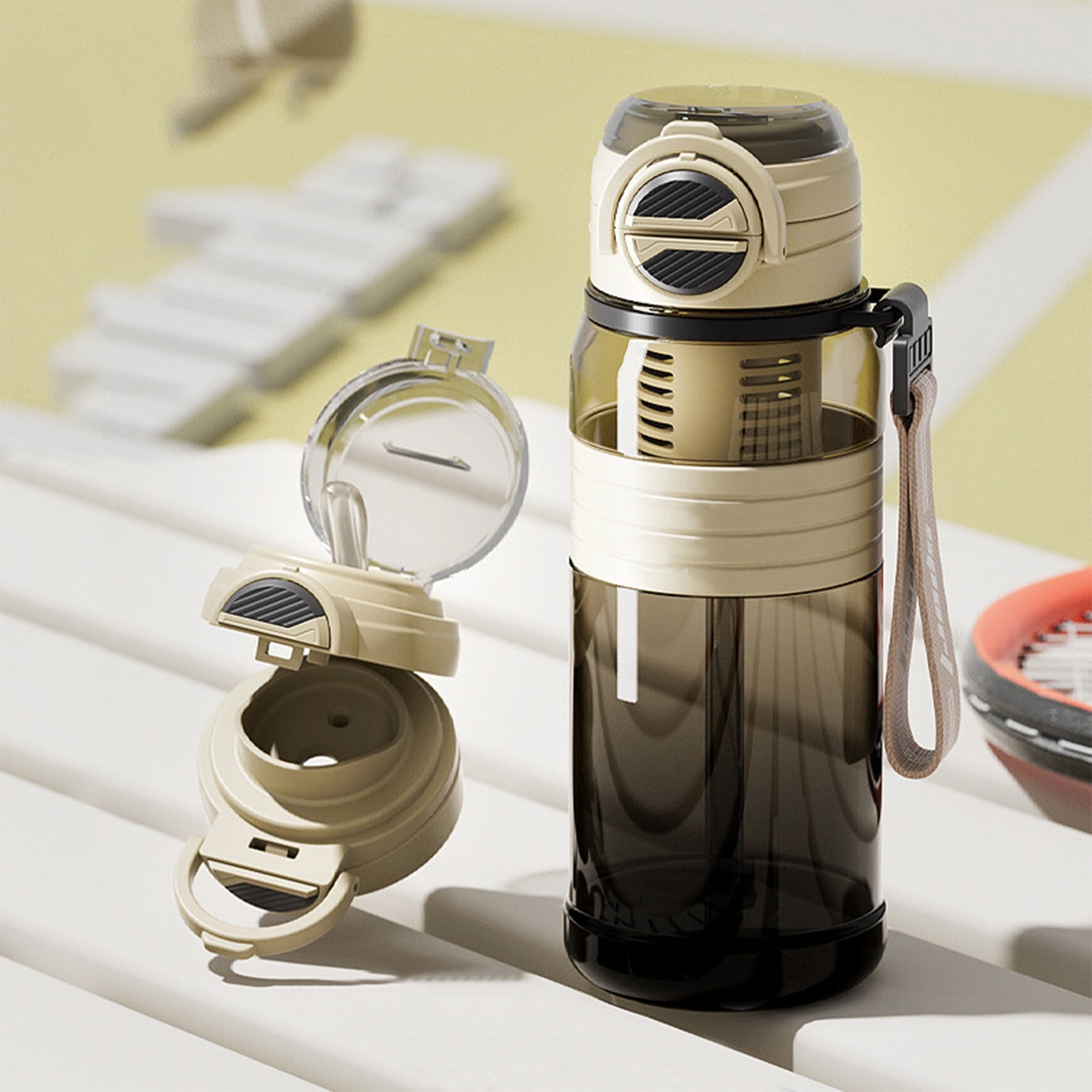 Water Bottle, Carrying Loop and Carrying Loop Sports Water Bottle with ...