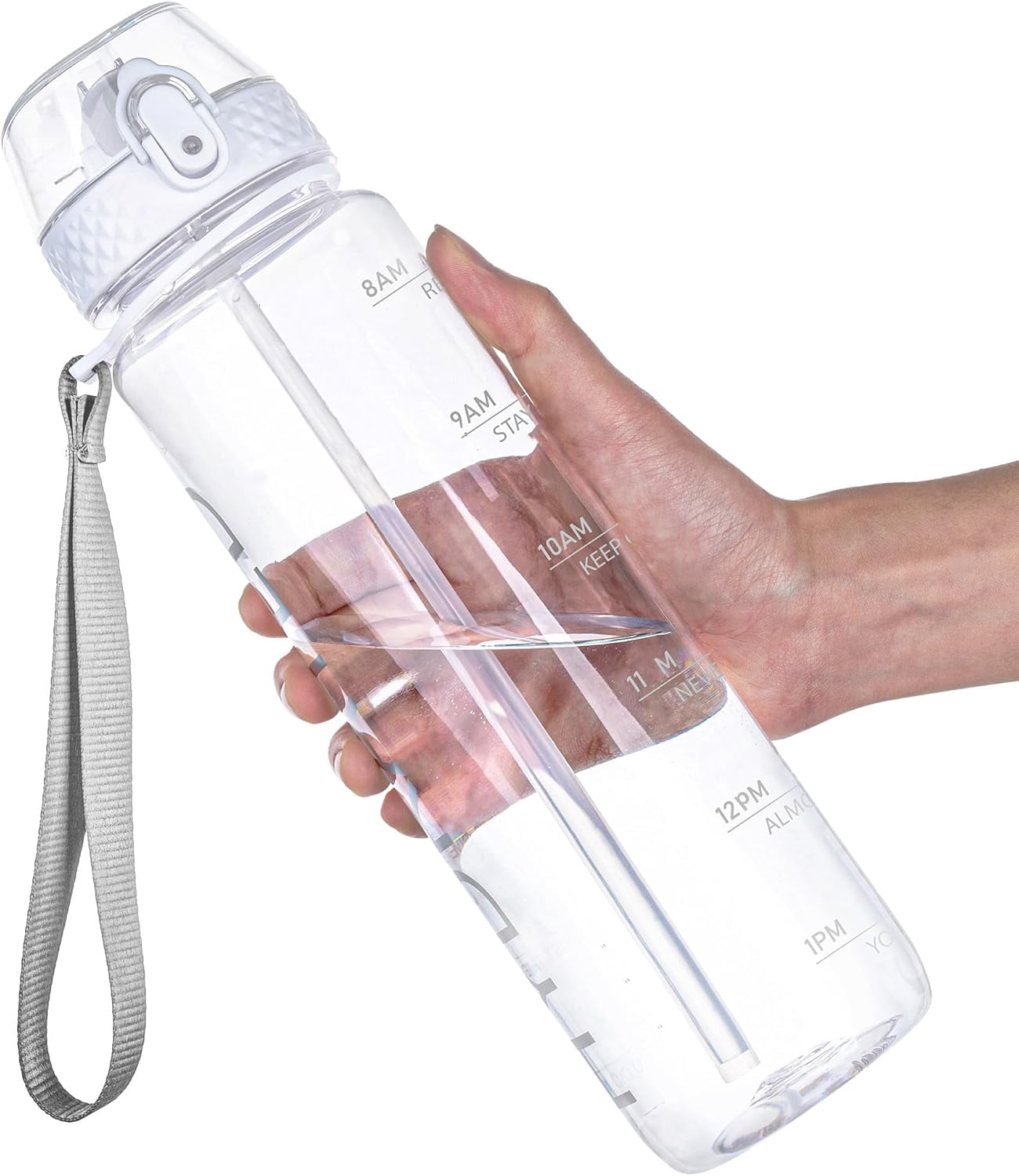 Water Bottle,Clear Water Bottles with Straw,32oz Sports Bottle With ...