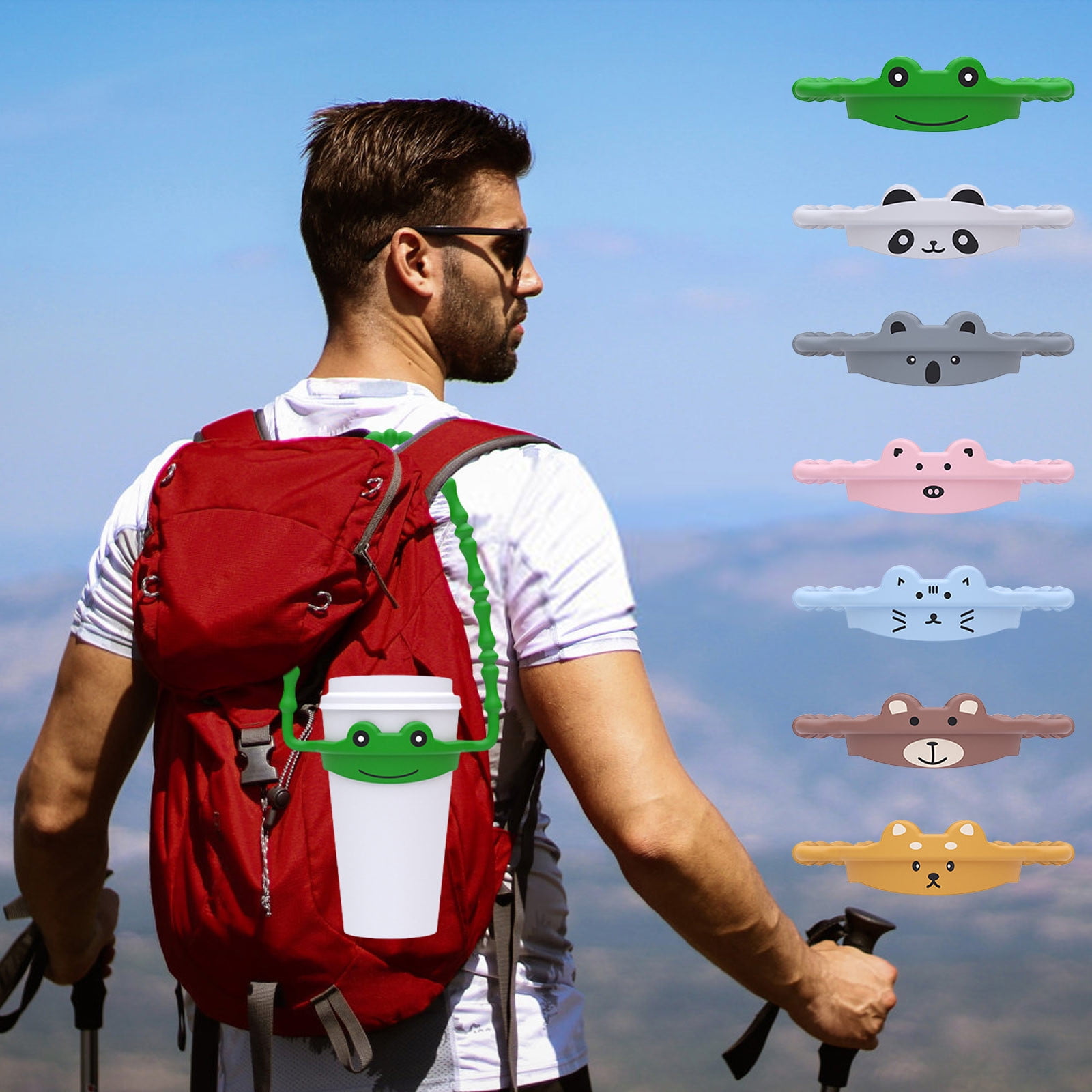 Water Bottle Cup Strap Lanyard Elastic Holder 8-40oz Universal Bottle ...