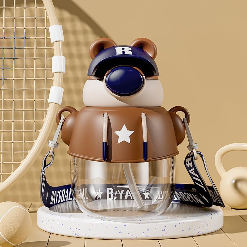 Water Bottle Cute Pot Belly Cup with Cup Sleeve with Straw-Cute Pot ...