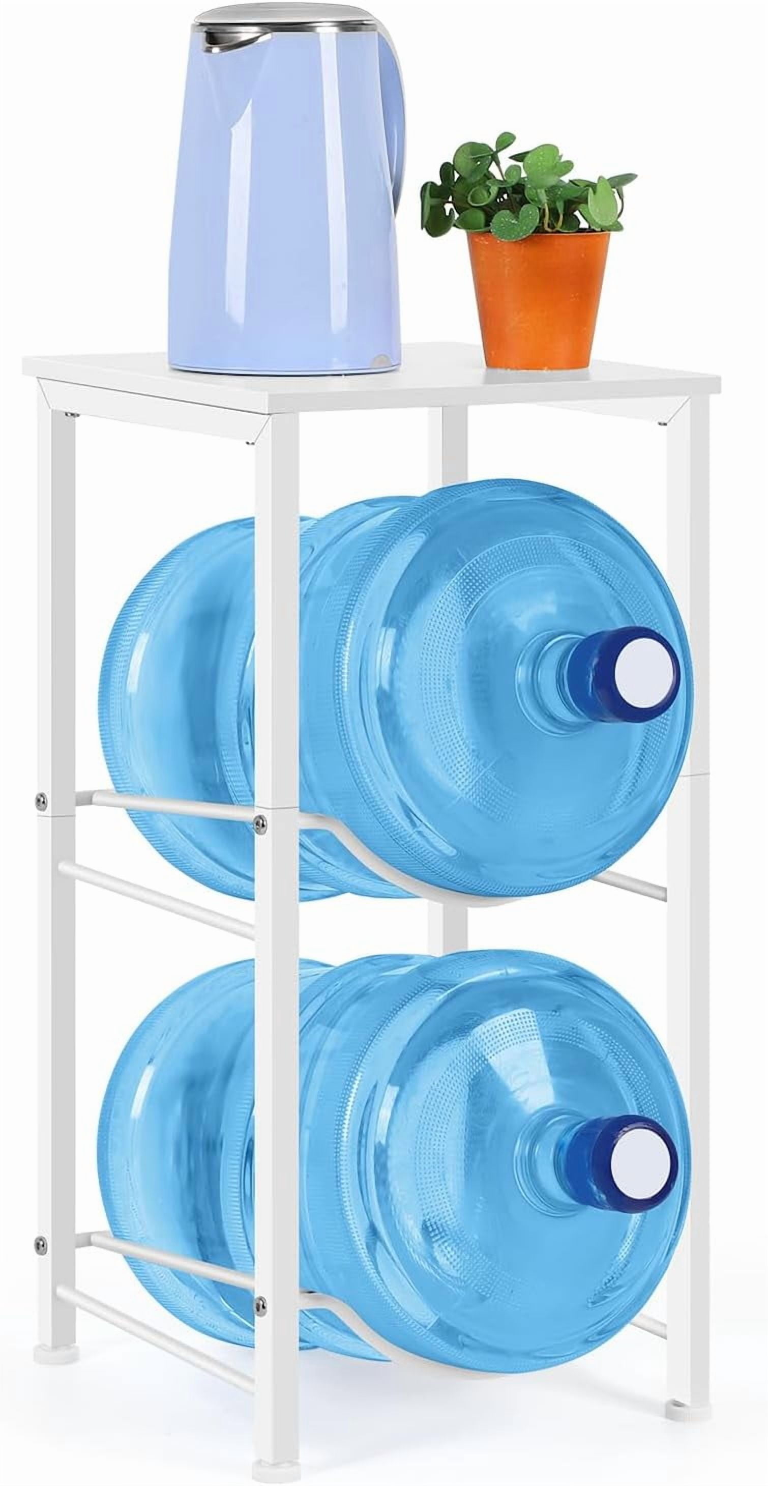Water Bottle Holder 5 Gallon Water Jug Holder Stand with Shelve 2 Tier ...