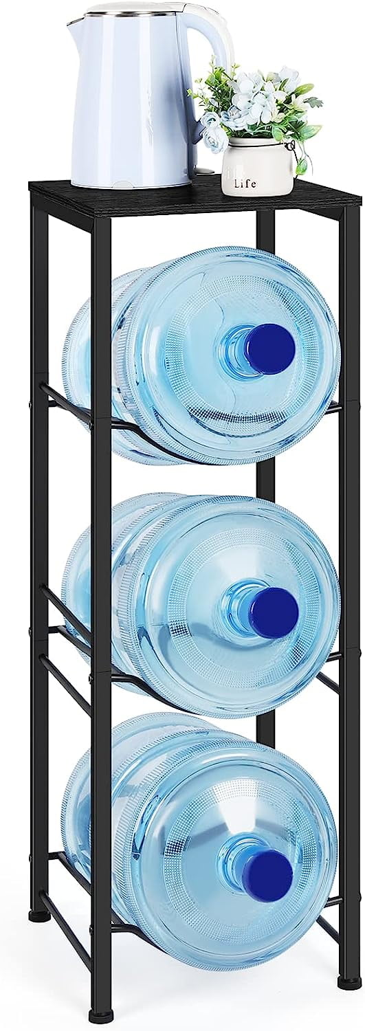 Water Bottle Holder Organizer 5 Gallon Water Jug Stand with Shelves, 3 ...