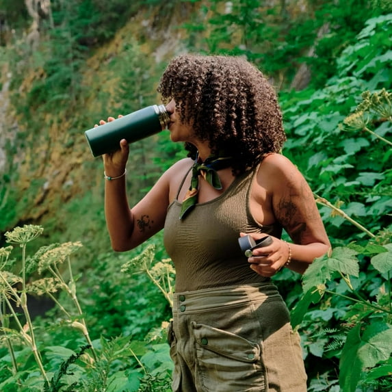 Water Bottle - Insulated Stainless Steel - Wide Mouth Flex Lid, Non ...