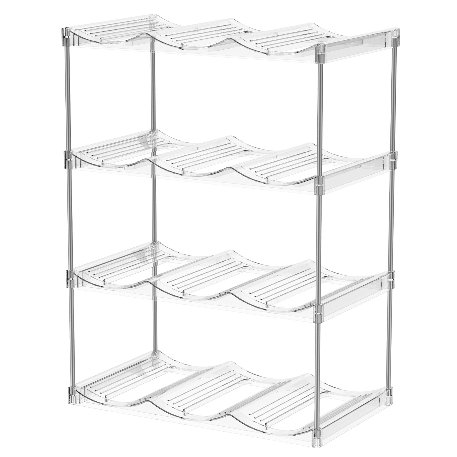 Water Bottle Organizer 4 Layer Water Bottle Storage Rack Stackable ...