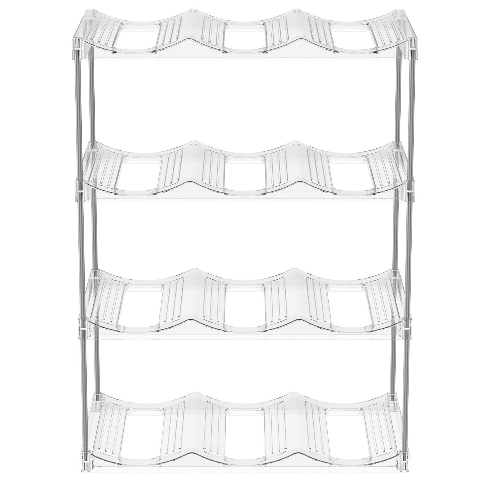 Water Bottle Organizer 4 Layer Water Bottle Storage Rack Stackable ...