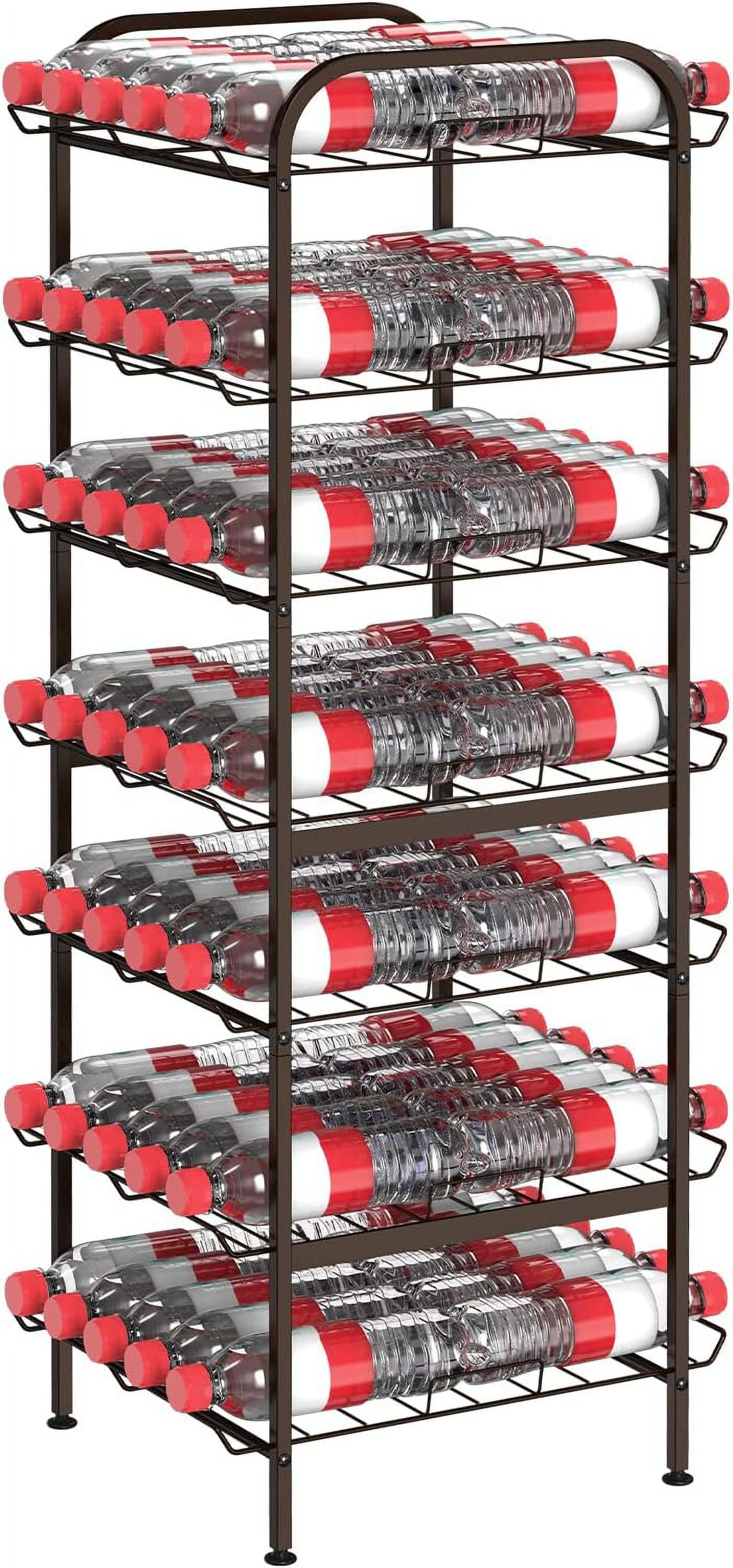 Water Bottle Organizer 7 Tier Free Standing Vertical Metal Water Bottle ...